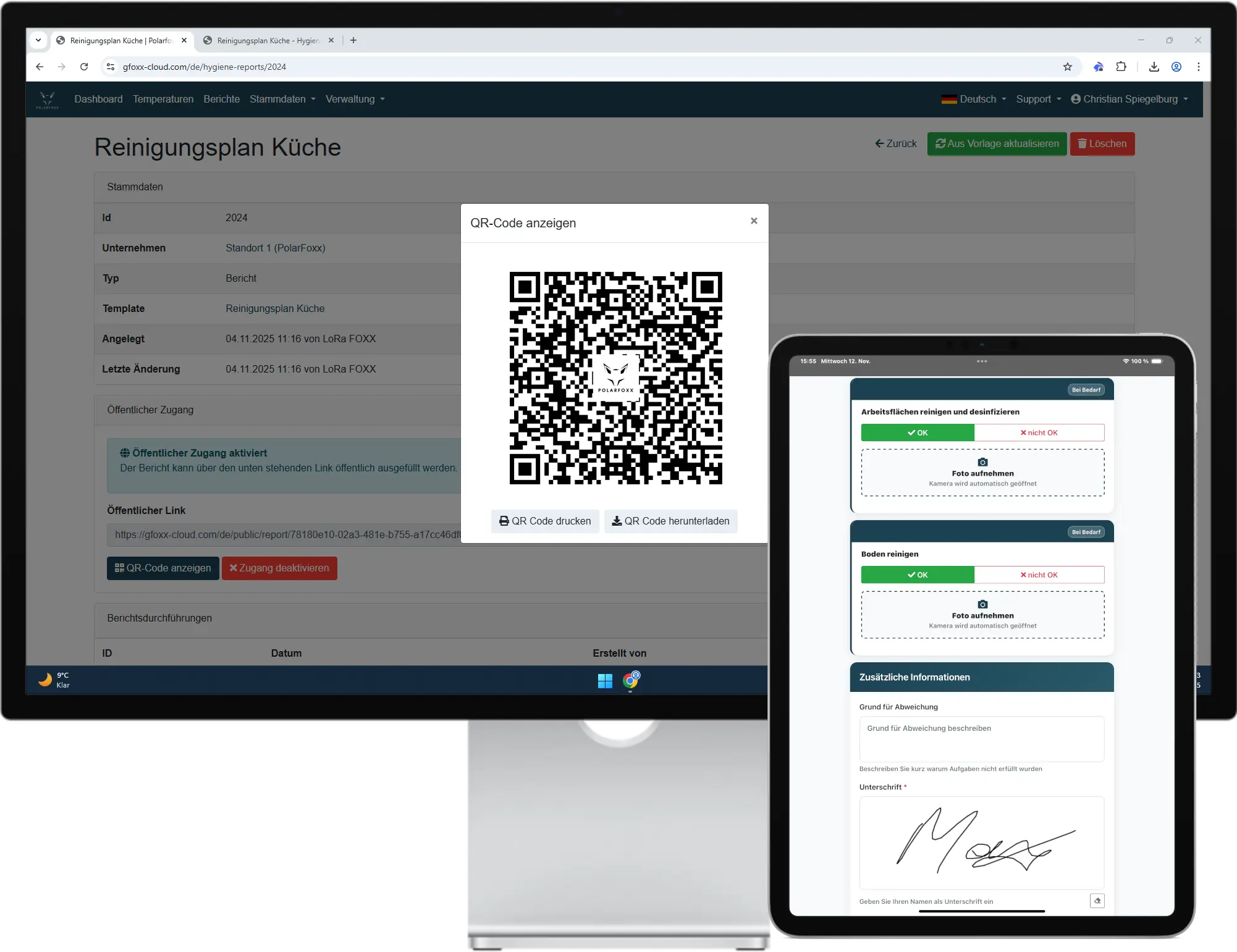 QR Foxx Reporting – Polarfoxx.com GmbH